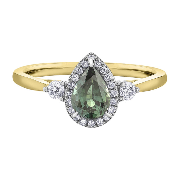 Diamond and Pear-Shaped Gemstone Ring – La Maison D’Or Jewellers